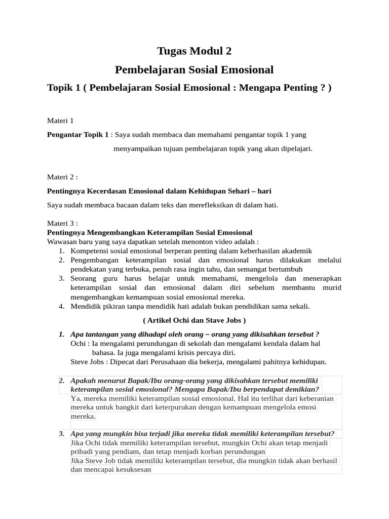 Tugas Modul 2, Topik 1 | PDF