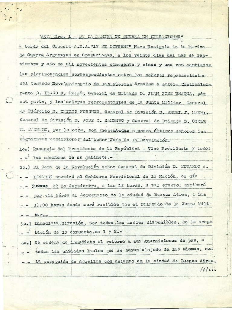 3 Acta1 Golpe 1955 | PDF