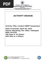Activity Design Drug Symposium | PDF