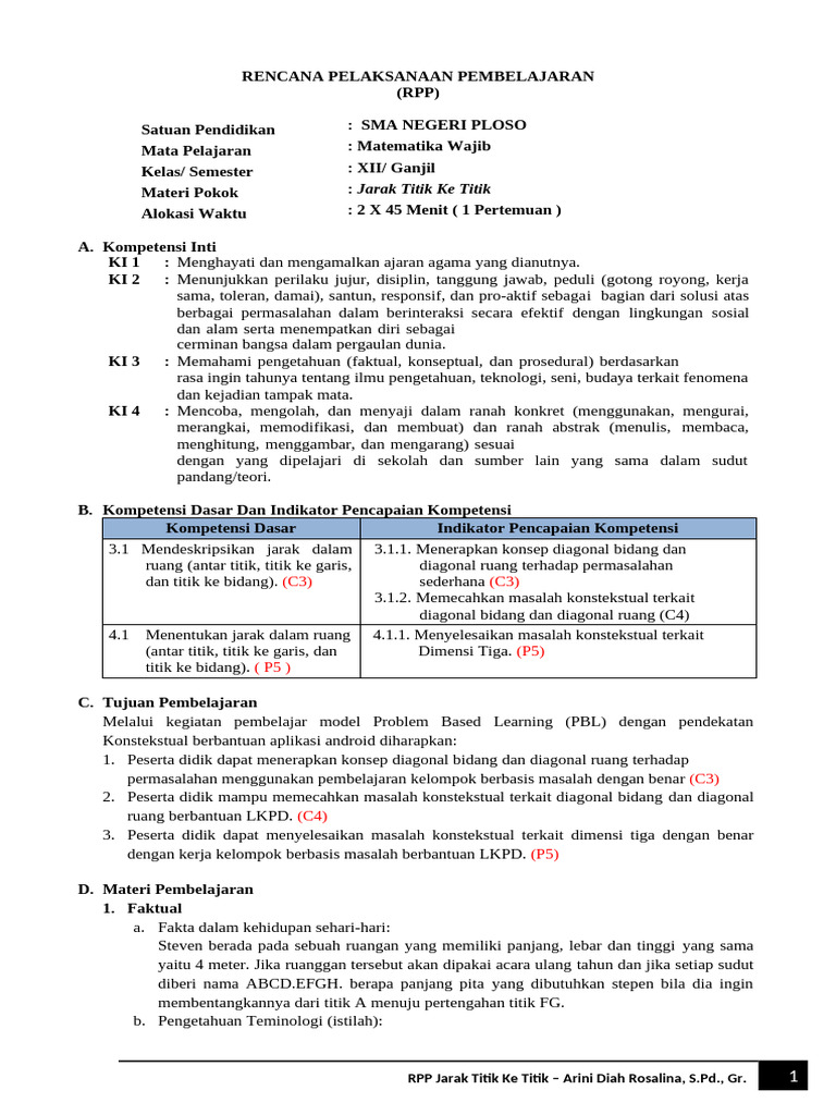 Rpp Arin Supervisi Bener | PDF