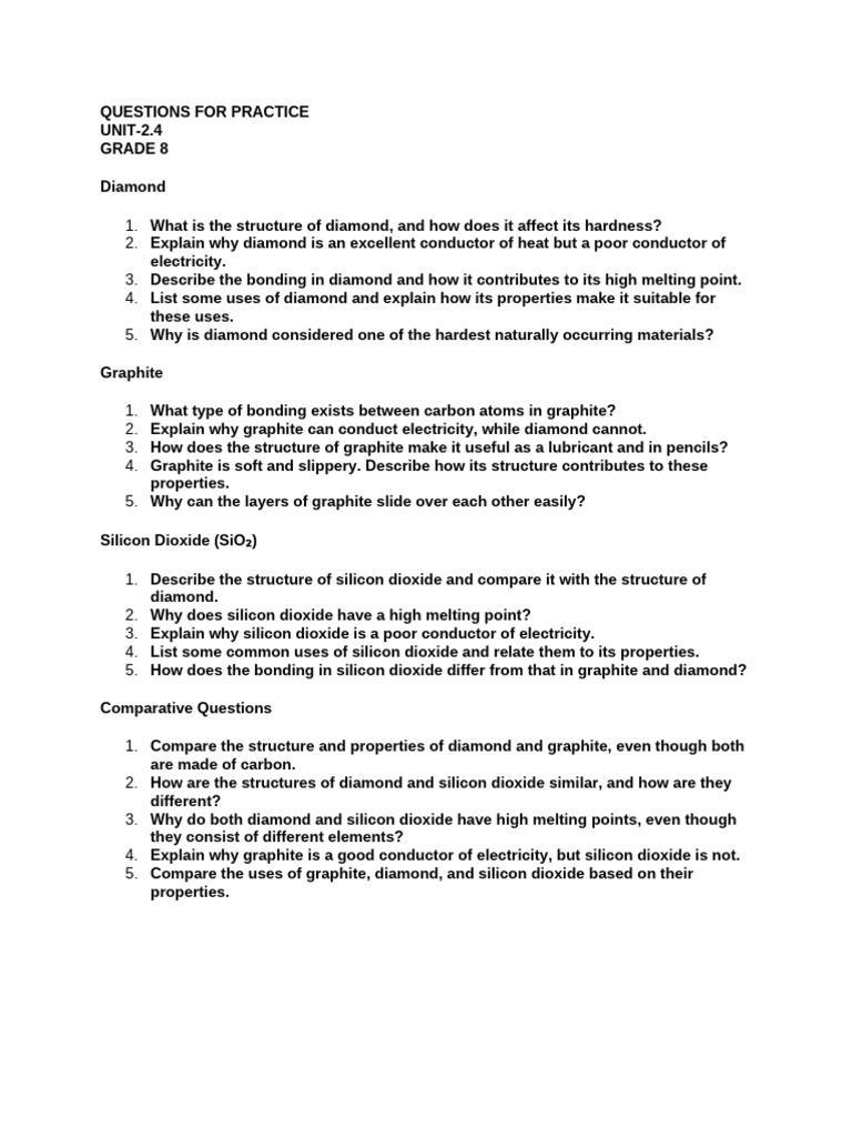 Questions For Practice-Qp | PDF | Science & Mathematics