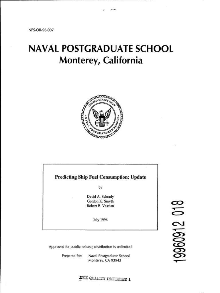 Predicting Ship Fuel Consumption: Update-1996 | PDF