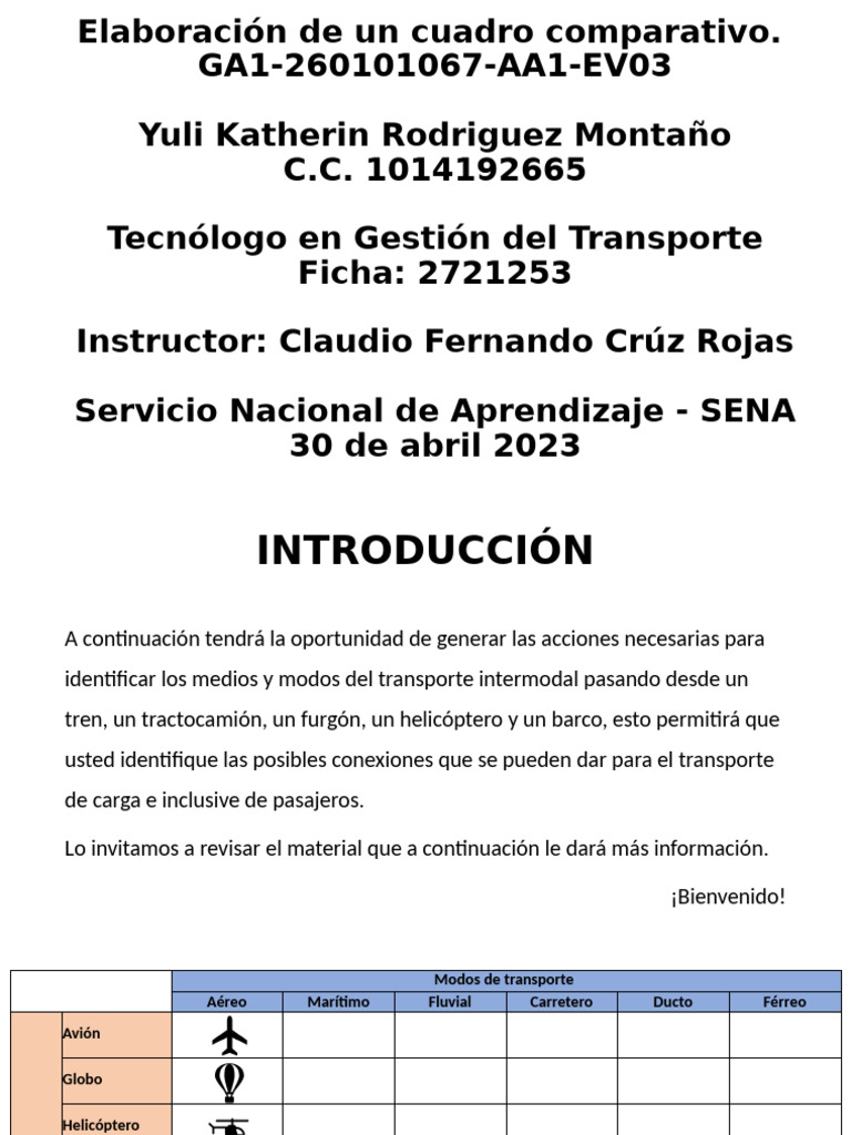 Cuadro Comparativo. GA1 260101067 AA1 EV03 | PDF