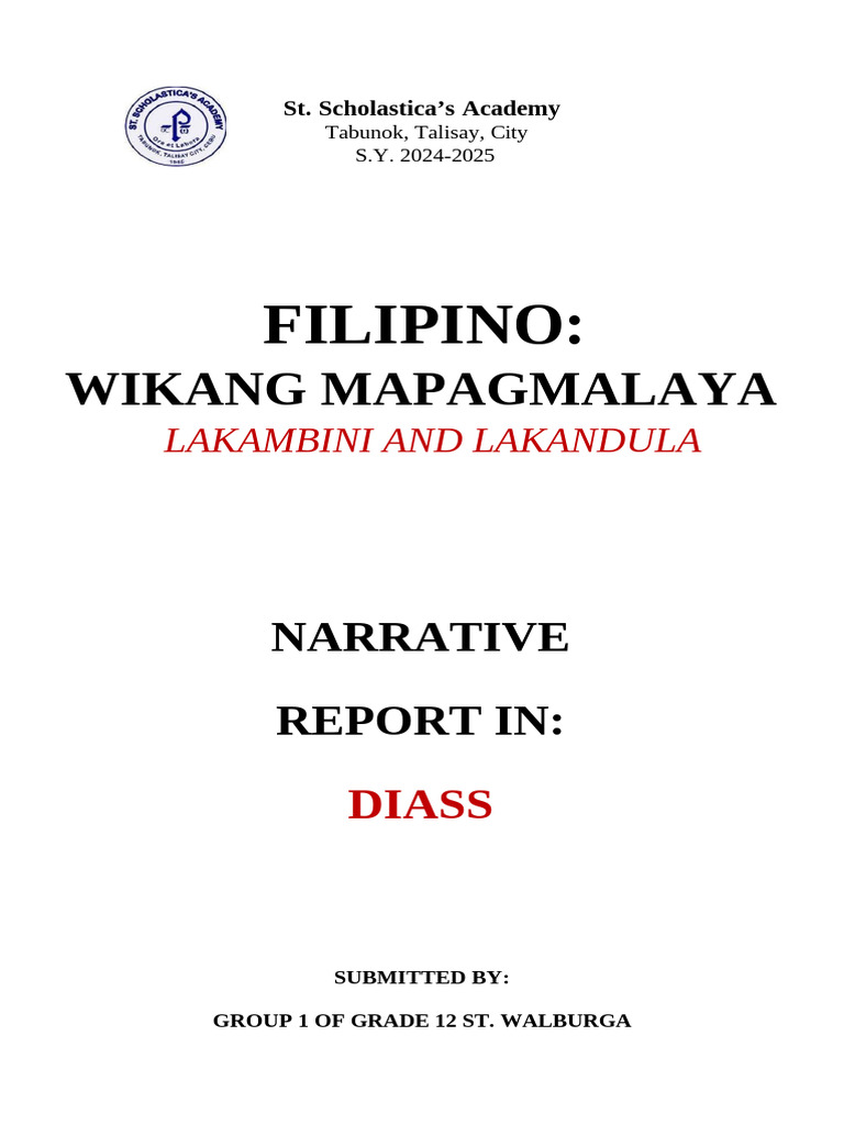 Narrative Report For Diass | PDF