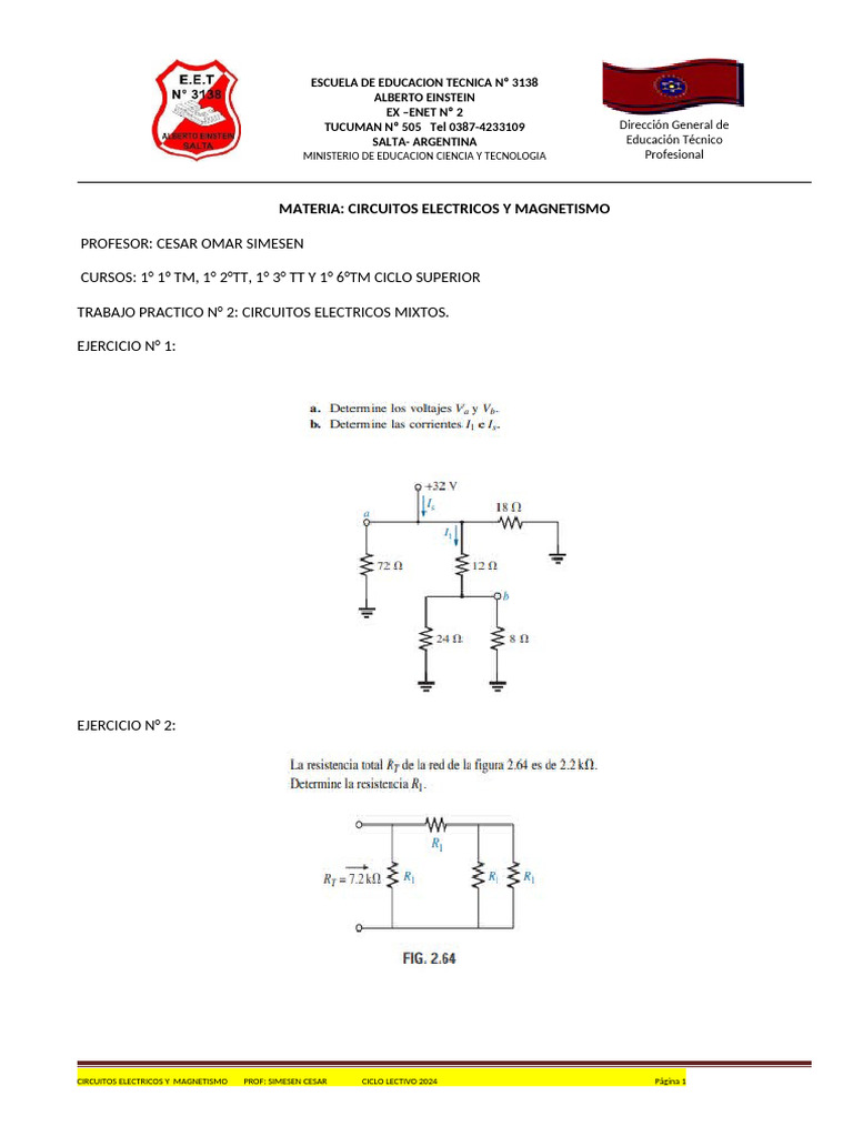 TPN 2 Circuitos Mixtos 2024 | PDF