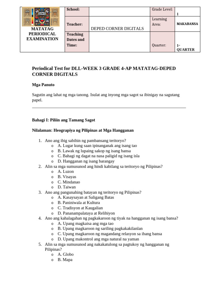 Pt-Week 3-Ap - Deped Corner Digitals | PDF