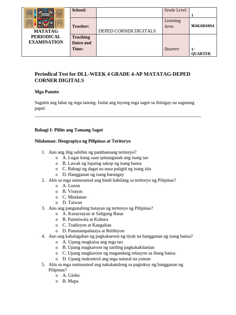 Pt-Week 4-Ap - Deped Corner Digitals | PDF