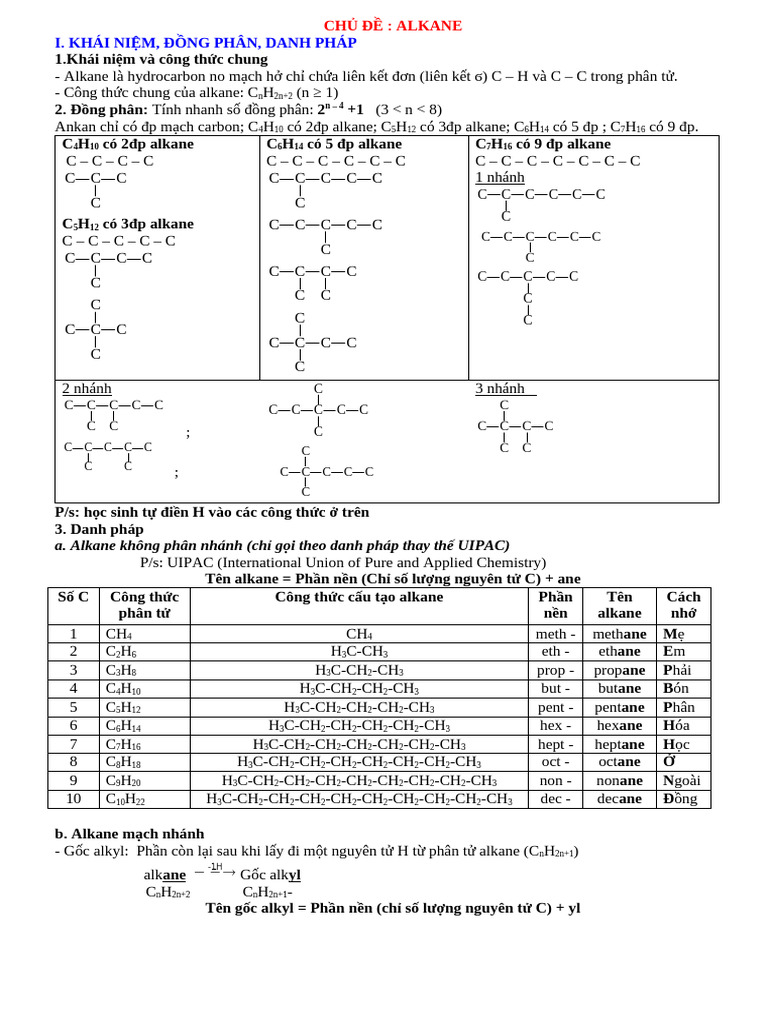 Alkane | PDF