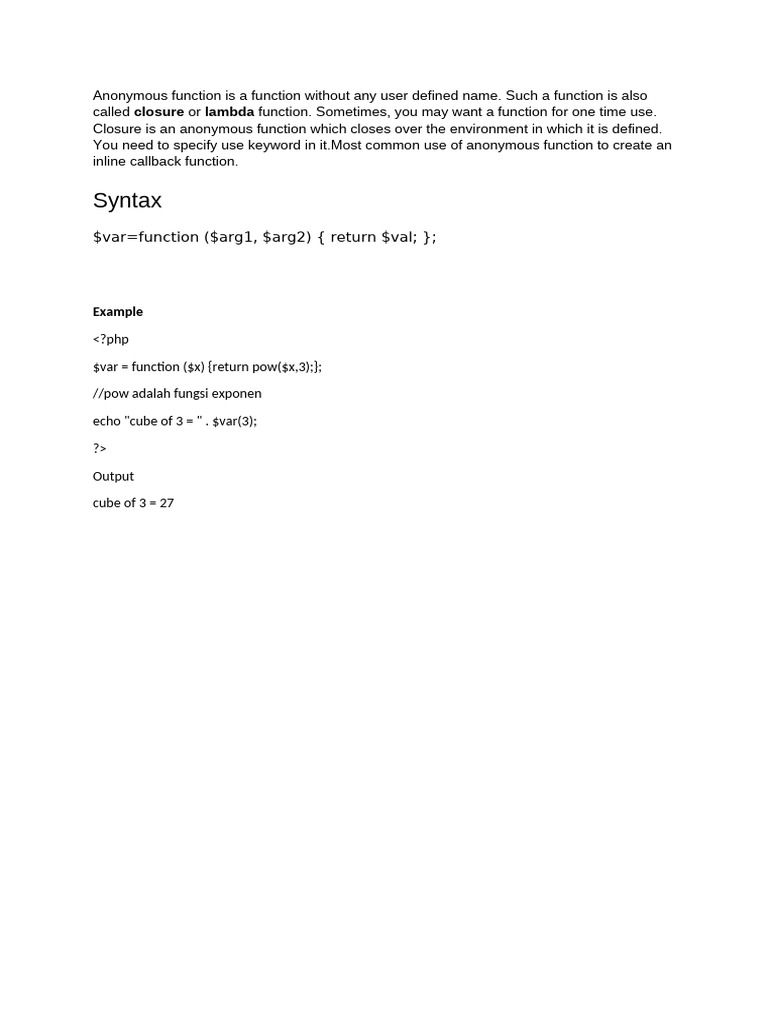 Anonymous Function | PDF Anonymous Function | PDF