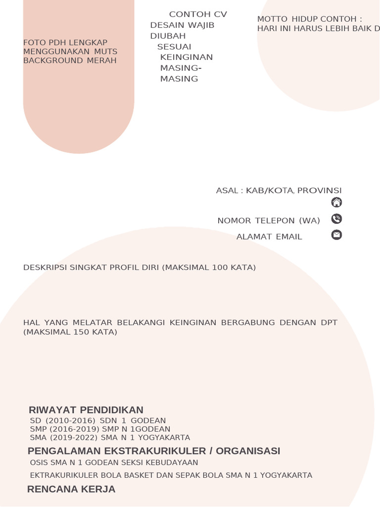Contoh CV DPT | PDF