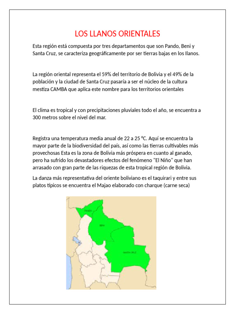 Los Llanos Orientales | PDF