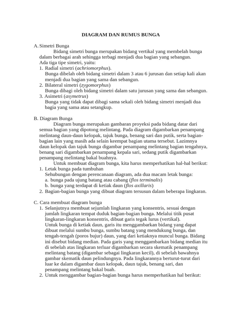 Diagram Dan Rumus Bunga | PDF