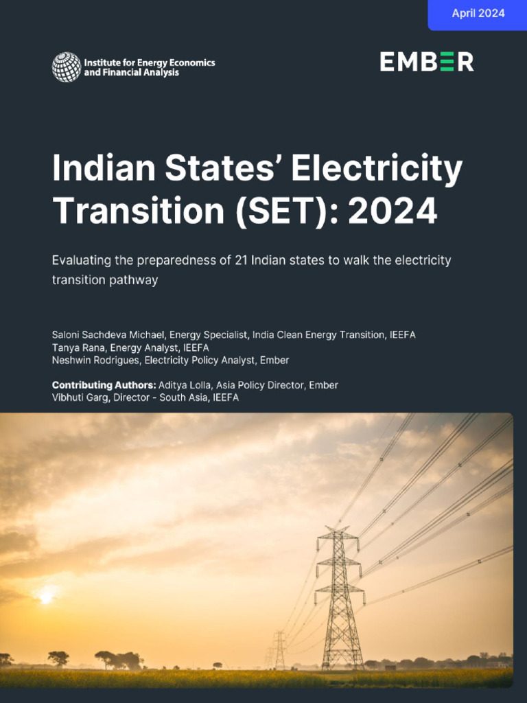 2024 - IEEFA - State Level Preparedness of Energy Transition | PDF