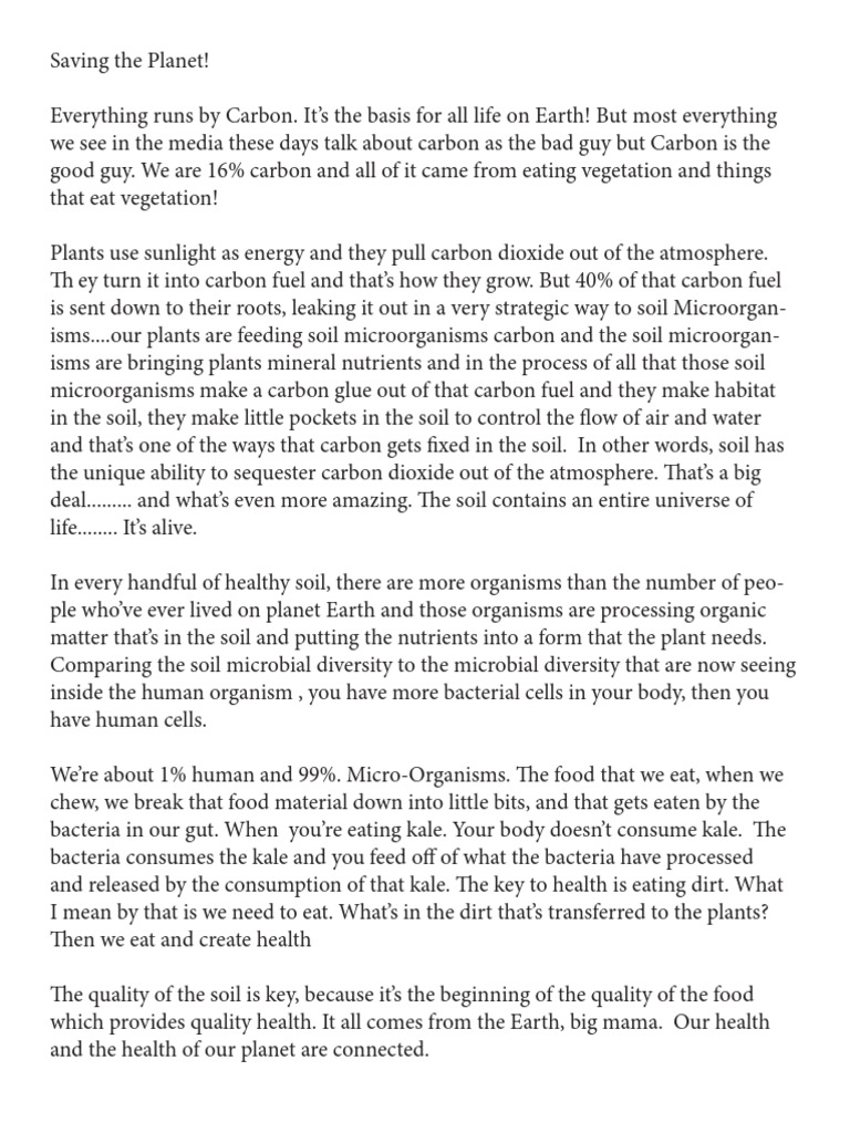 Saving The Planet | PDF