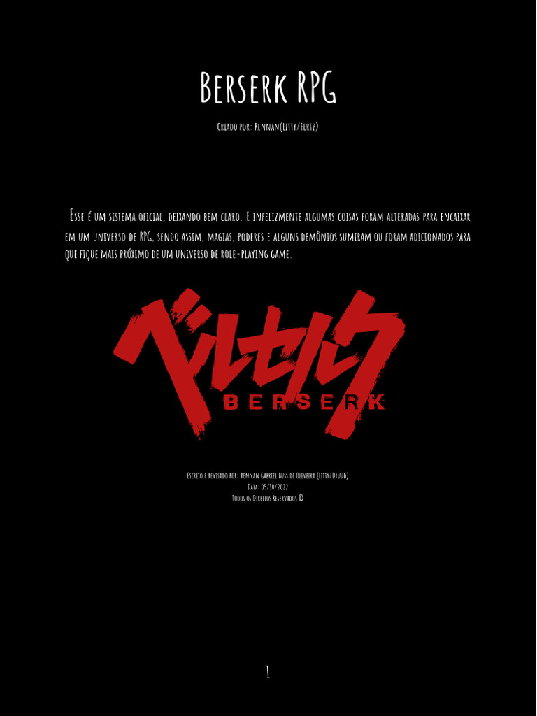 Berserk RPG | PDF