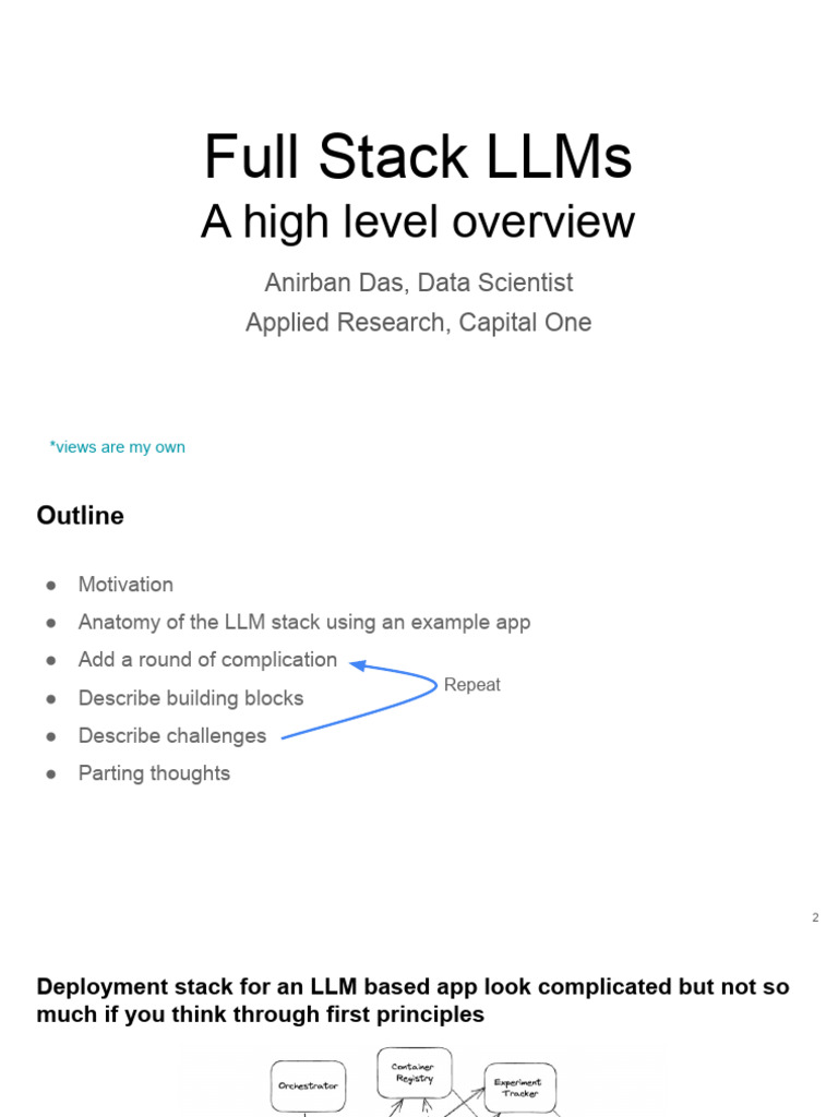 Overview of Full Stack LLMs | PDF | Artificial Intelligence | Computers