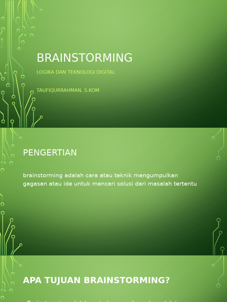 Materi 3 - Berfikir Komputasional - Brainstorming | PDF