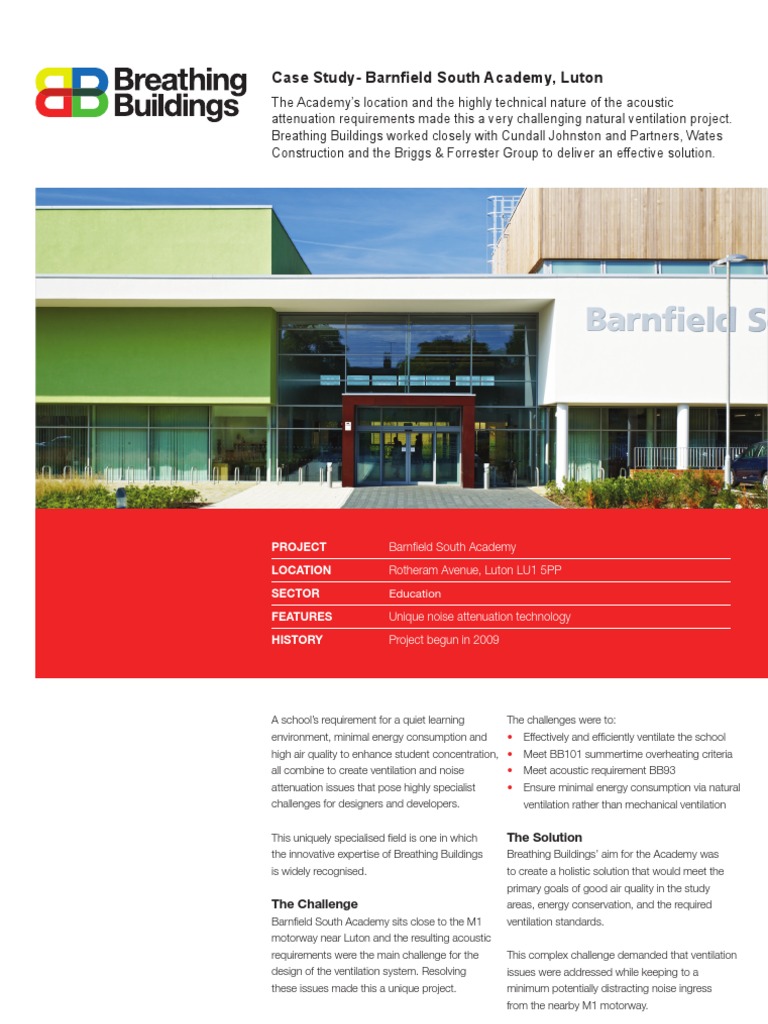 Barnfield South Academy | PDF | Ventilation (Architecture) | Noise