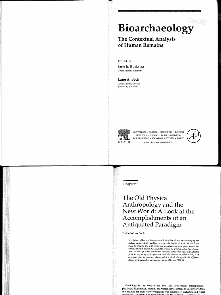 BIOARCHAEOLOGY - The Contextual Analysis of Human Remains | PDF
