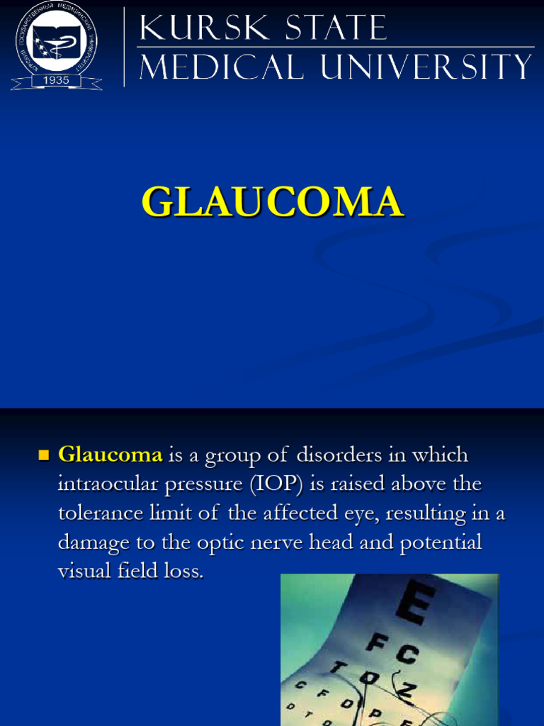 11 Lecture Ophthalmology Glaucoma | PDF