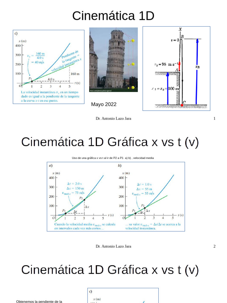 Cinematica 1D V - 11mayo2022 | PDF