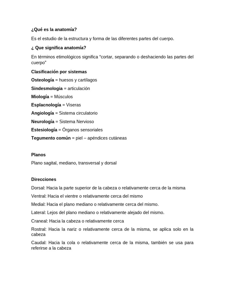 Qué Es La Anatomía | PDF