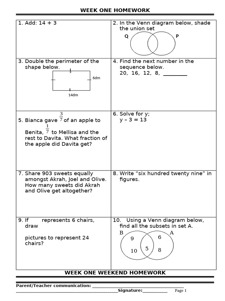 P.6 TERM ONE MTC HOMEWORK Final | PDF | Mathematics