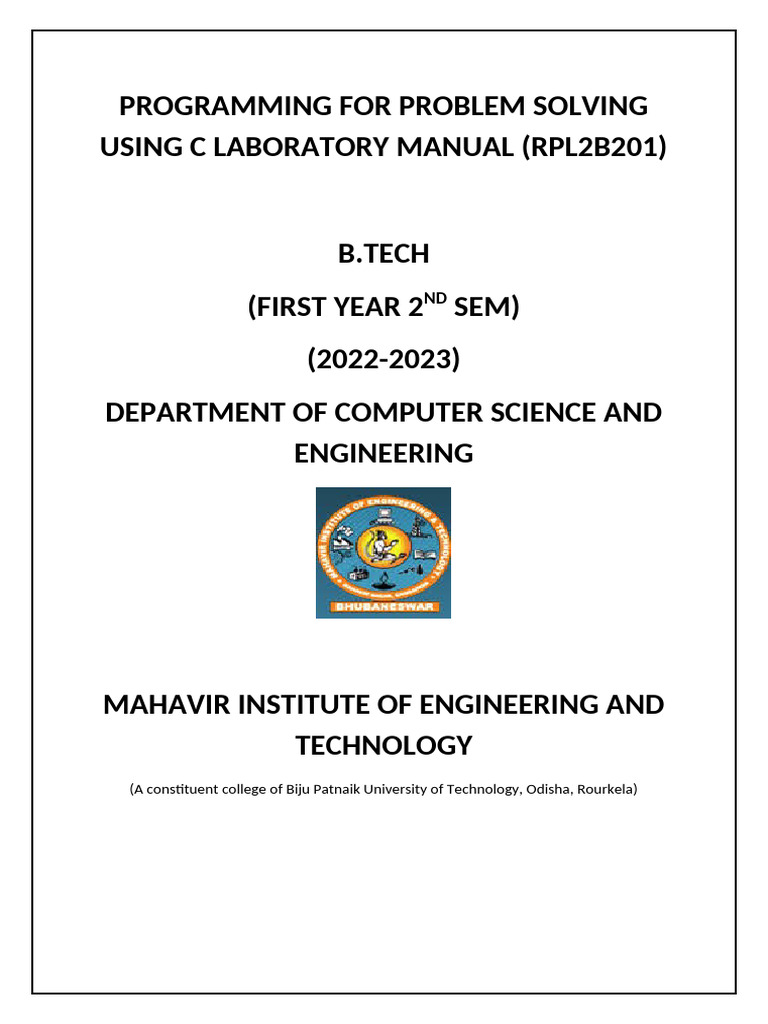 Btech Cse 2nd | PDF