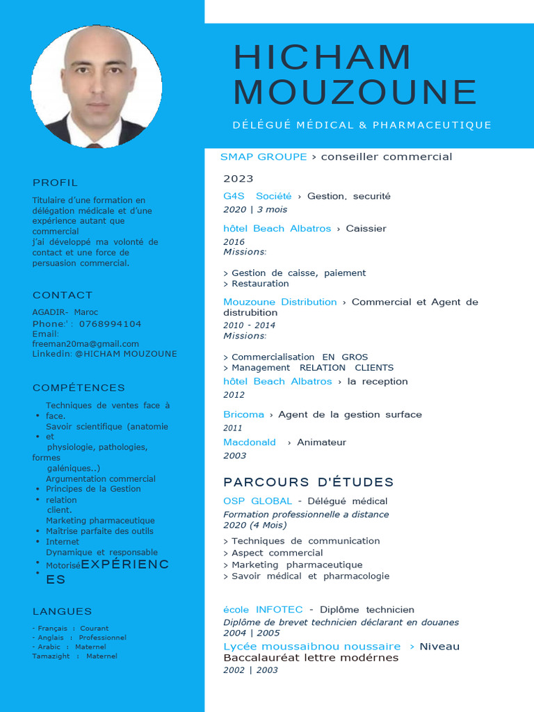 HICHAM MOUZOUNE DM CV Commercial | PDF