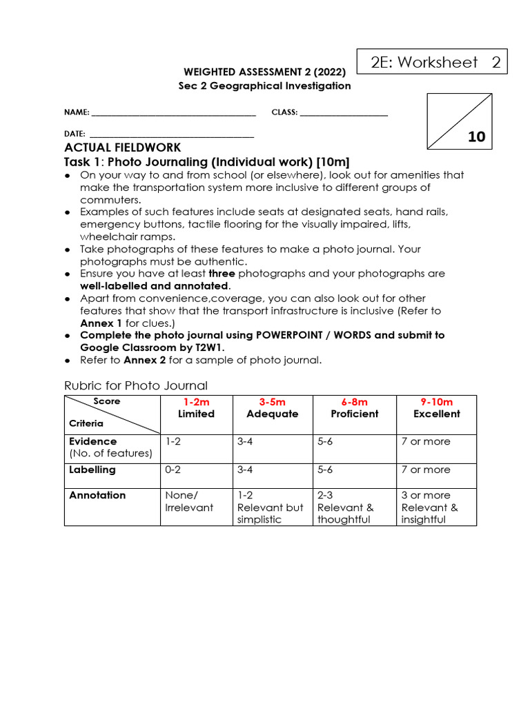 2E WA2 Worksheet 2 (Updated) | PDF