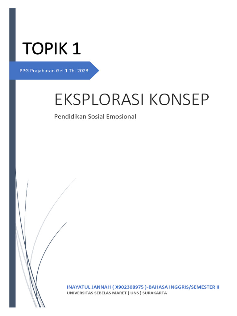 PSE - Topik 1 - Eksplorasi Konsep | PDF
