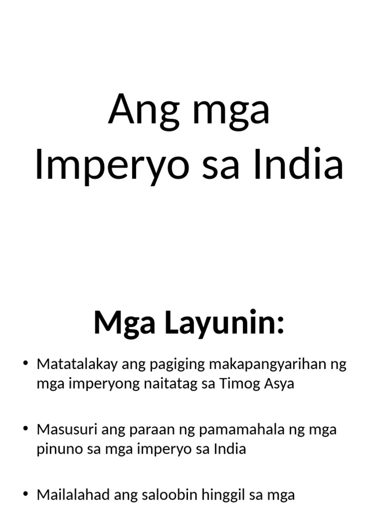 Ang Mga Imperyo Sa India | PDF