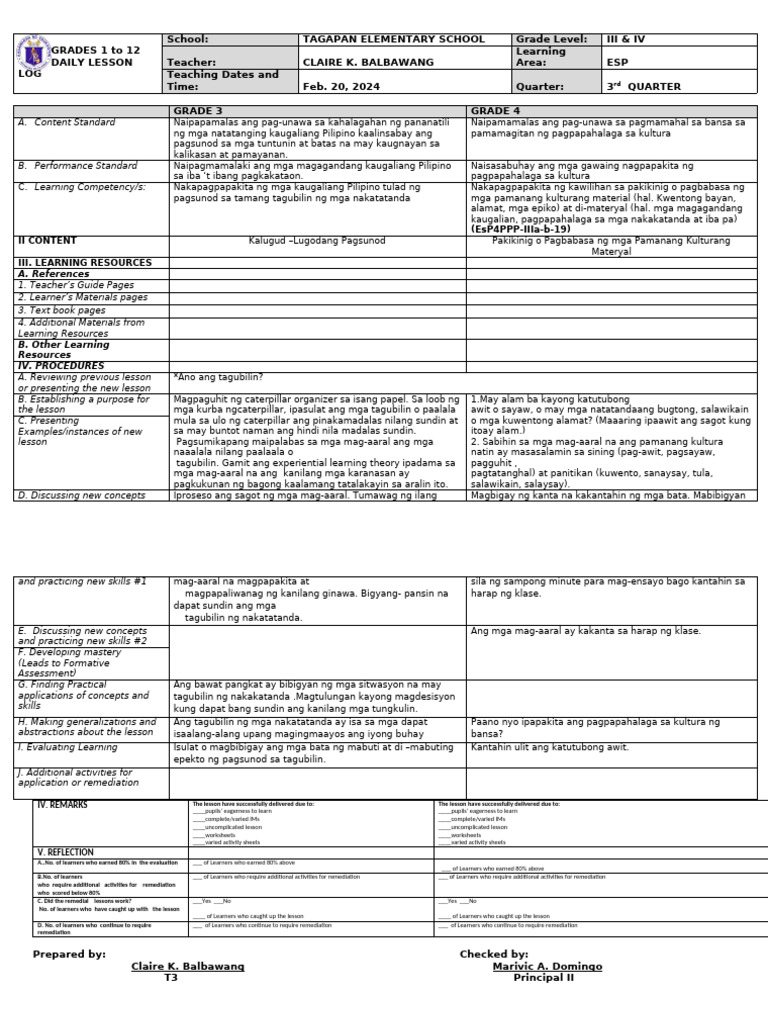 DLL-ESP Q3 Week 3 Day 2 Sy2023-2024 | PDF DLL-ESP Q3 Week 3 Day 2 Sy2023-2024 | PDF