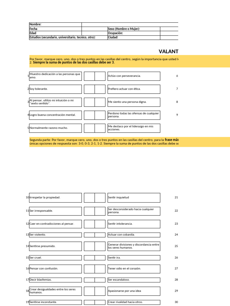 Test Valanti | PDF
