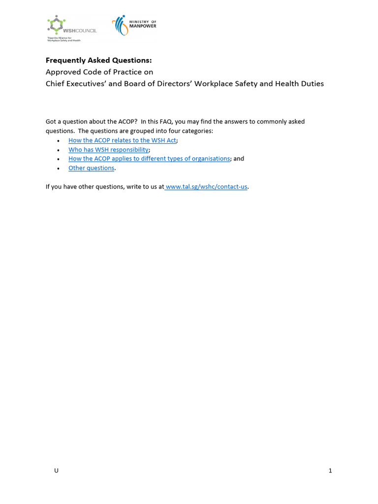 ACOP FAQs - 2023-08 | PDF