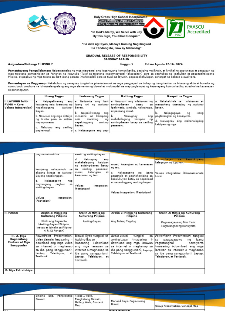 GRR Filipino 7 Week 3 | PDF