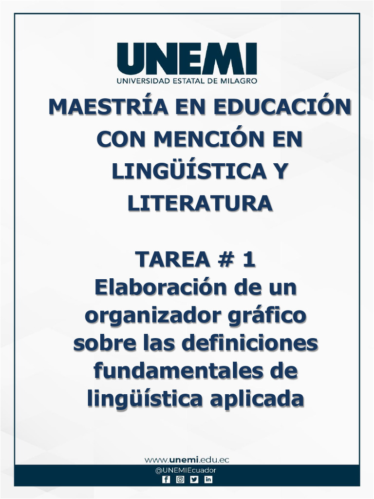 Tarea 1 Unidad 1 Unemi | PDF