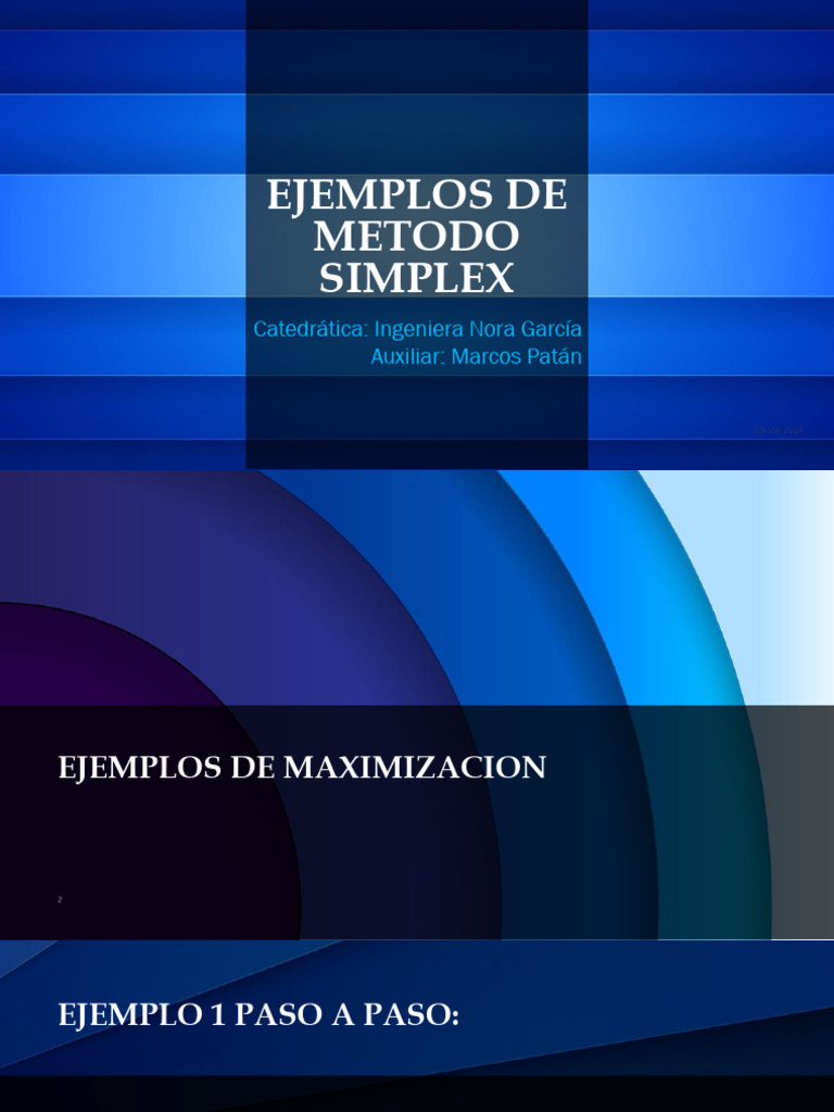 Ejemplos de Metodo Simplex (Maximizar y Minimizar) | PDF