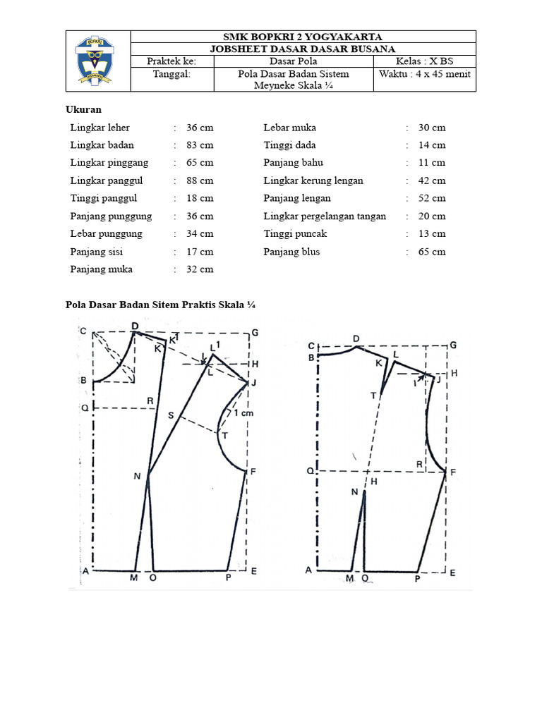 Jobsheet Pola Dasar Badan Sistem Meyneke | PDF