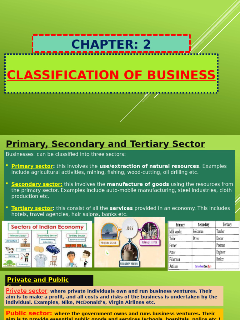 BS Chap 2 Classification of Business | PDF
