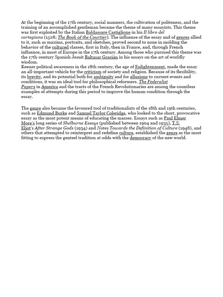 Essay Background | PDF