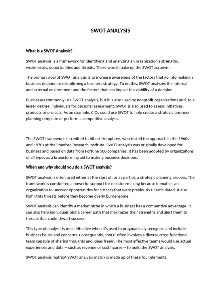 Swot Analysis-Wps Office | PDF