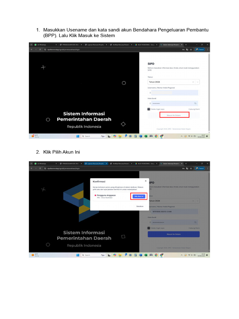 Tutorial Melihat Realisasi Di SIPD 2024 | PDF