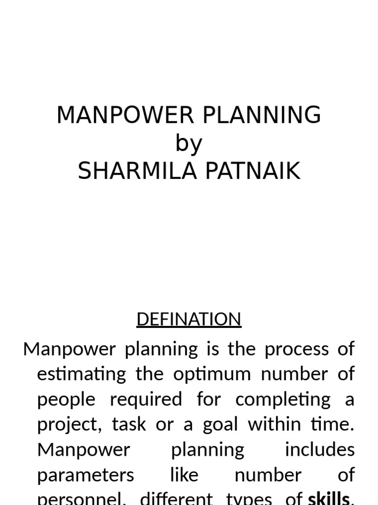 Manpower Planning | PDF