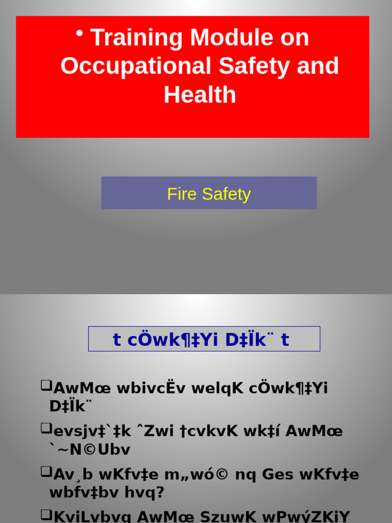 EOSH Fire Safety | PDF