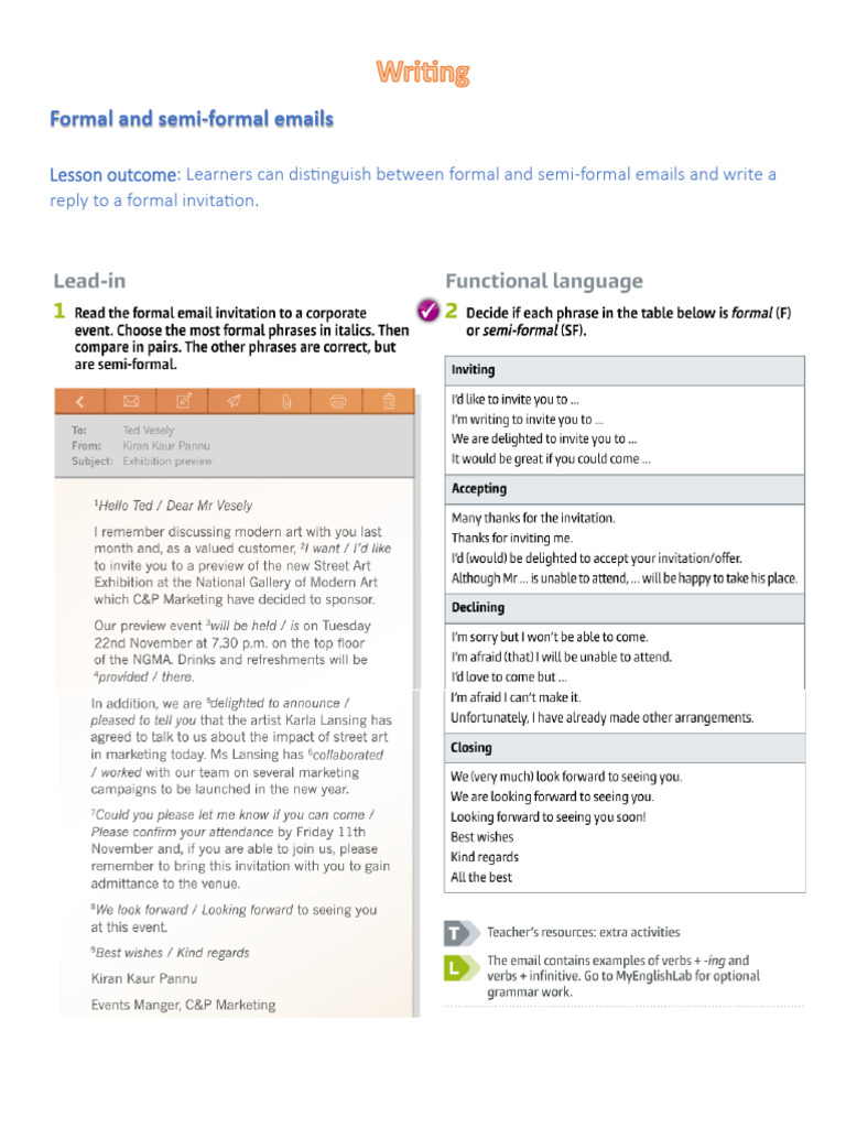 E Mail Writing Handout | PDF