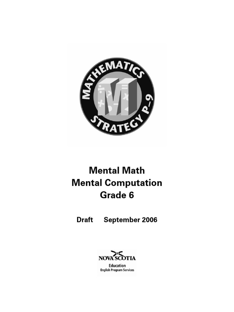 Mental Math Grade 6 | PDF