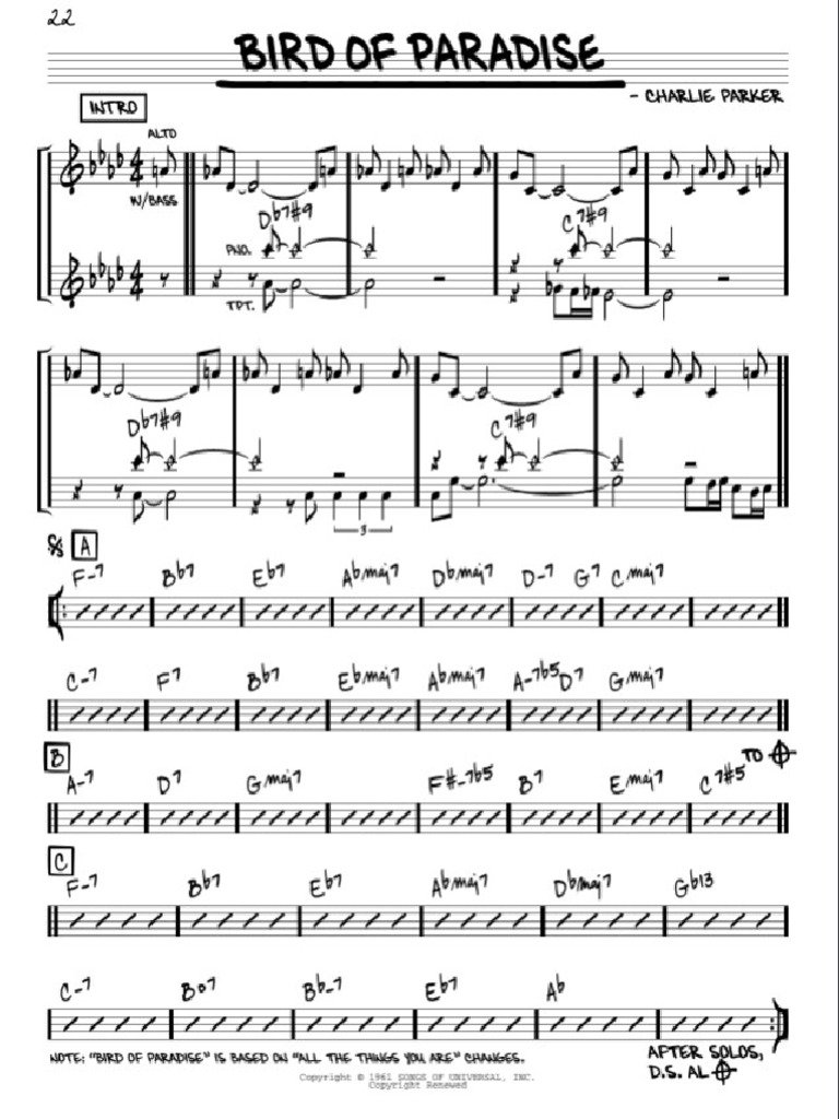 Bird of Paradise - C Instruments | PDF