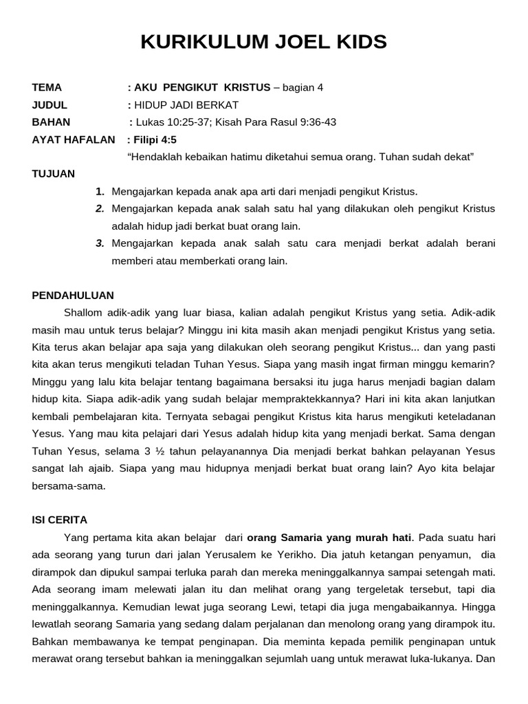 Hidup Jadi Berkat | PDF