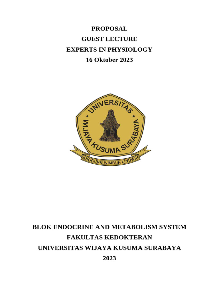 Proposal Guest Lecture (1) | PDF Proposal Guest Lecture (1) | PDF
